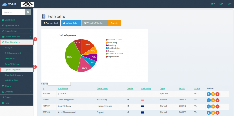 วิธีการ Upload Fingerscan – EZY-HR โซลูชั่นบริหารงานบุคคลออนไลน์